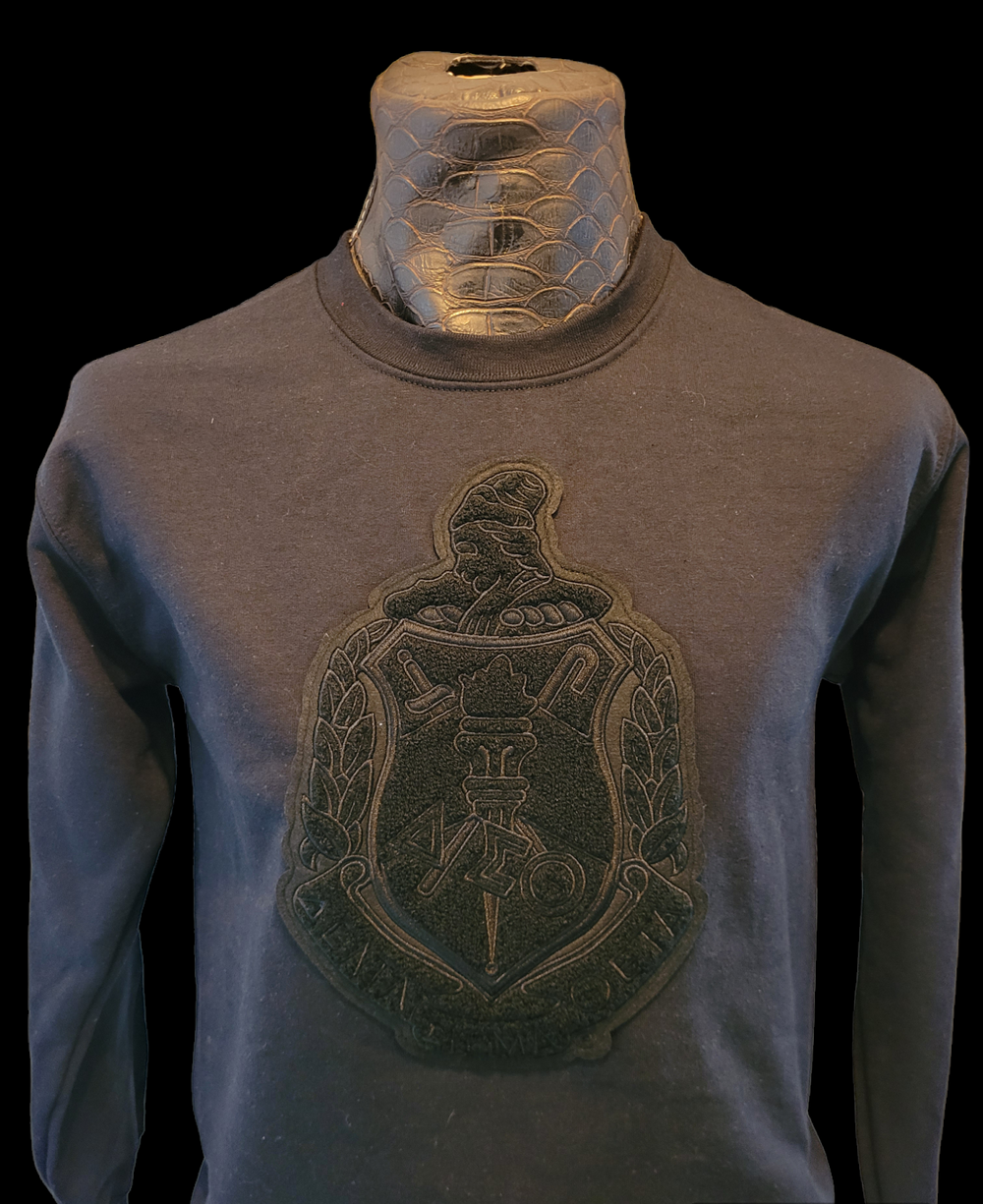 Monochromatic Delta Shield Sweatshirt - Greek CertiPHIed Apparel
