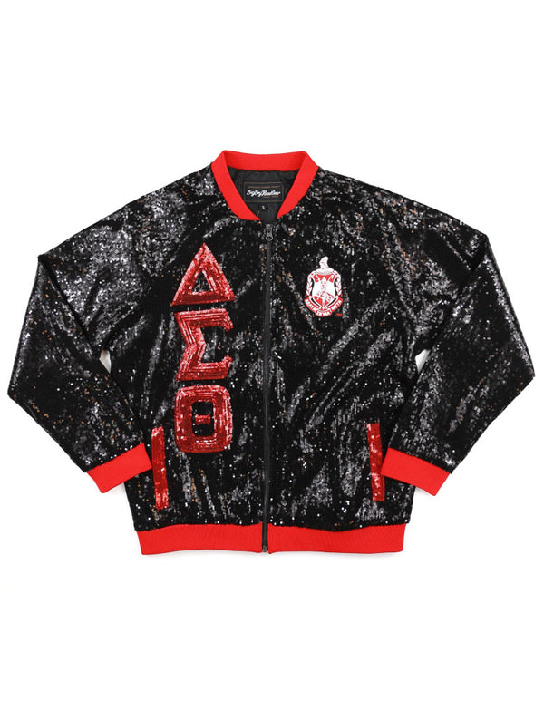 Delta Satin Sequin Jacket - Greek CertiPHIed Apparel