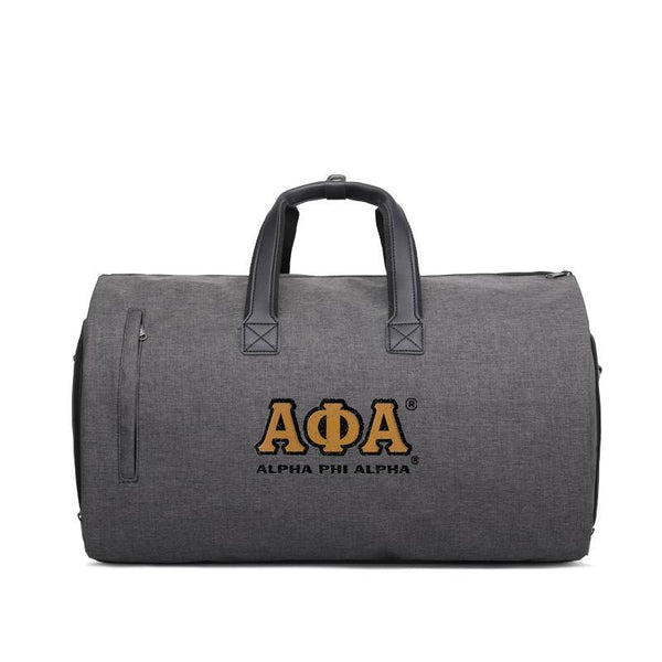 Grey Alpha Duffel/Garment Bag - Greek CertiPHIed Apparel