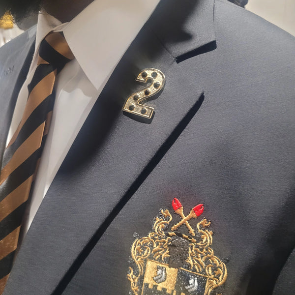 Gold Number Lapel Pins - Greek CertiPHIed Apparel