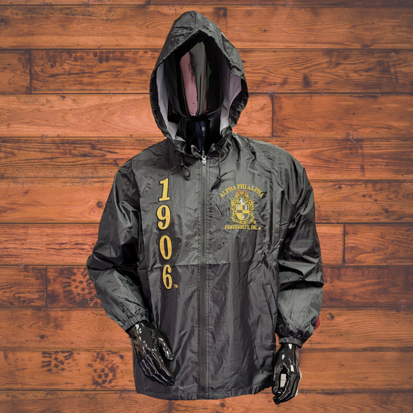 ALPHA HOODED ZIP-UP WINDBREAKER - Greek CertiPHIed Apparel