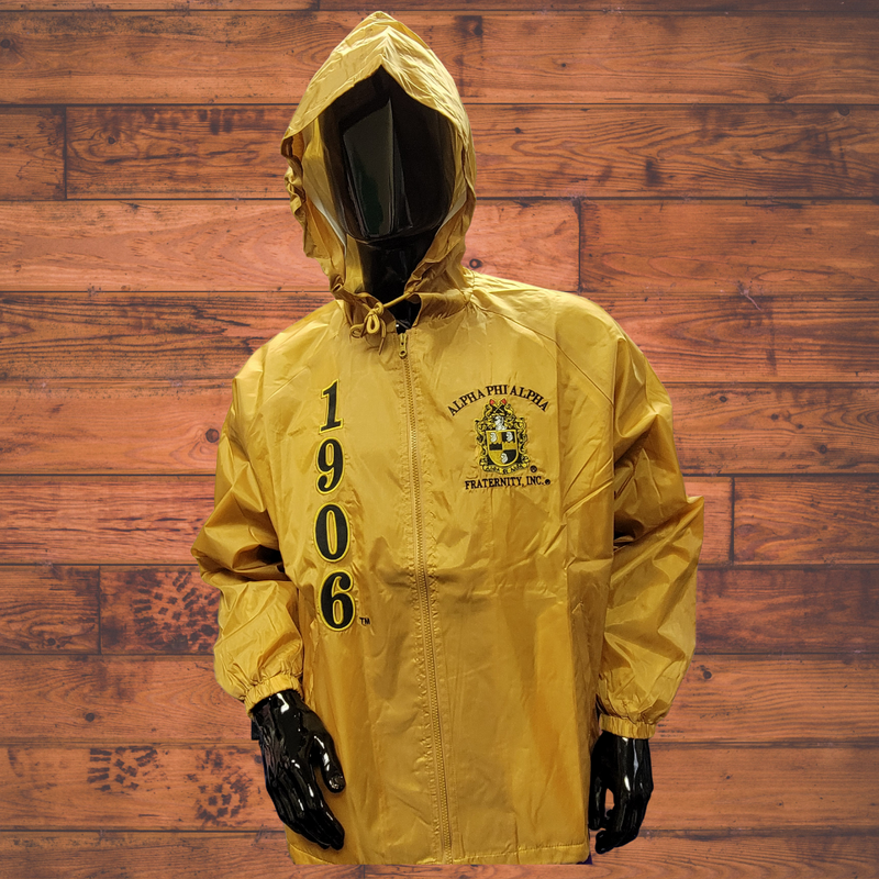 ALPHA HOODED ZIP-UP WINDBREAKER - Greek CertiPHIed Apparel