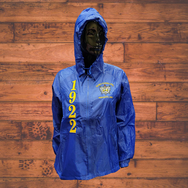 S G Rho Hooded Windbreaker - Greek CertiPHIed Apparel