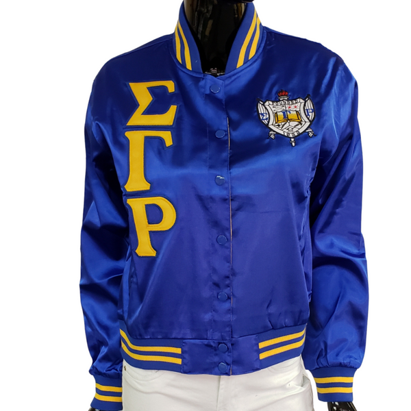 S G Rho Satin Jacket - Greek CertiPHIed Apparel