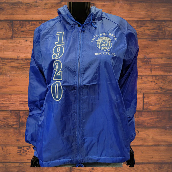 Zeta Windbreaker with Hood - Greek CertiPHIed Apparel